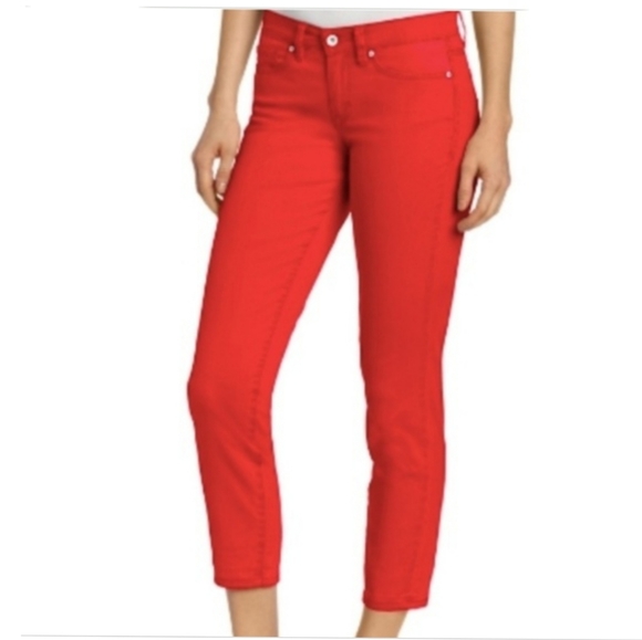 Calvin Klein | Jeans | Calvin Klein Red Skinny Crip Jeans | Poshmark